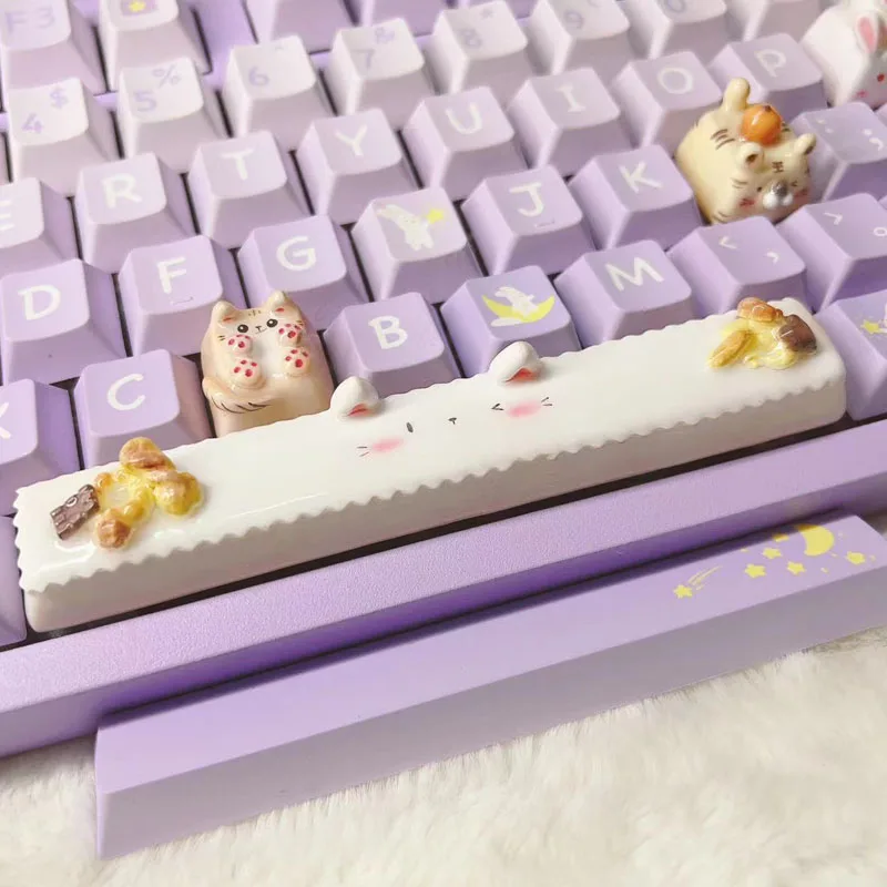 MiFuny-Cute-Rabbit-Clay-Spacebar-Keycaps-Handmade-Custom-Keyboard-Cap ...