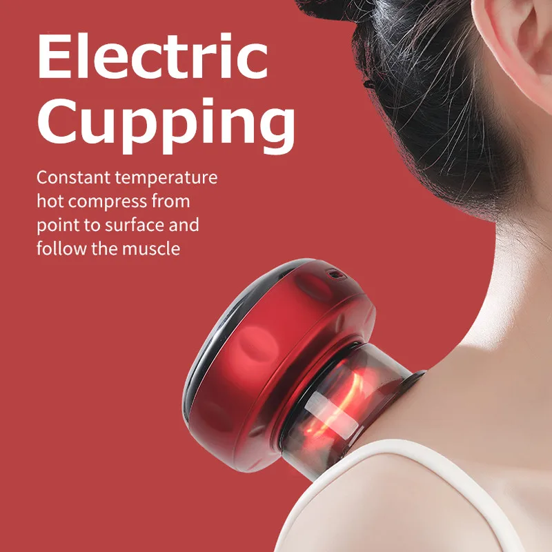 6 Levels Electric Cupping therapy Rechargeable with Heat - FitMed