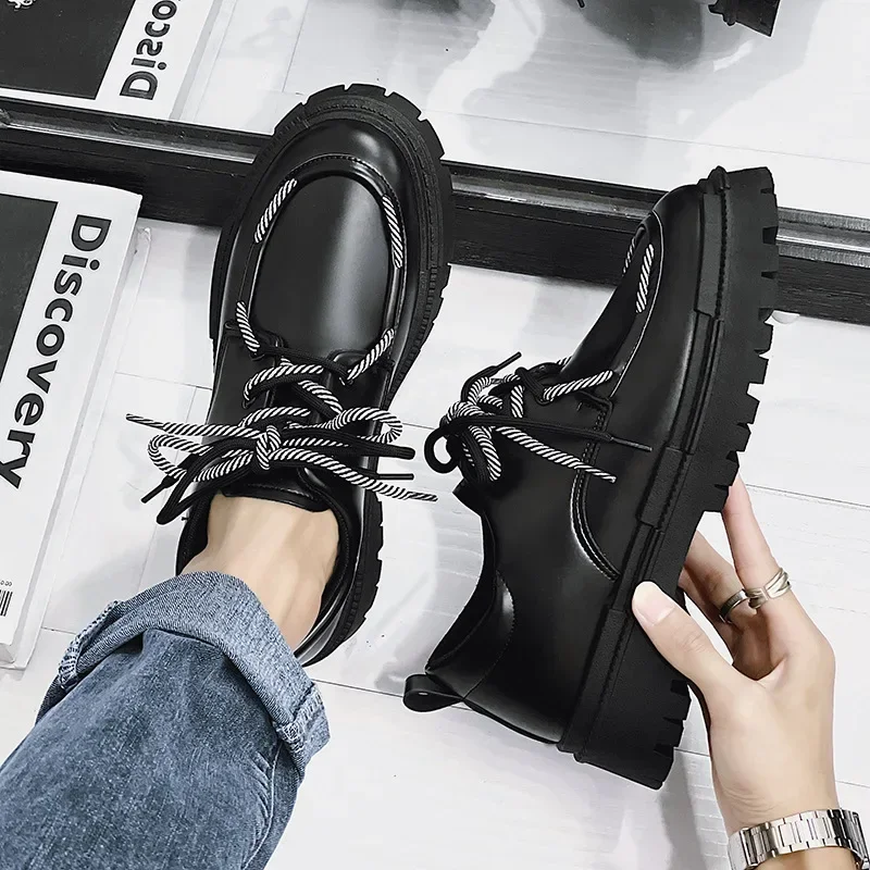 Men-Low-Shoes-for-Men-Thick-Bottom-Punk-British-Style-Design-Platform ...
