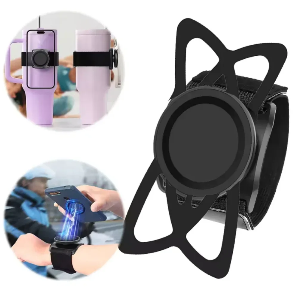 Armband Wristband Magnetic Mobile Phone Holder Wrist Strap Phone Stand ...