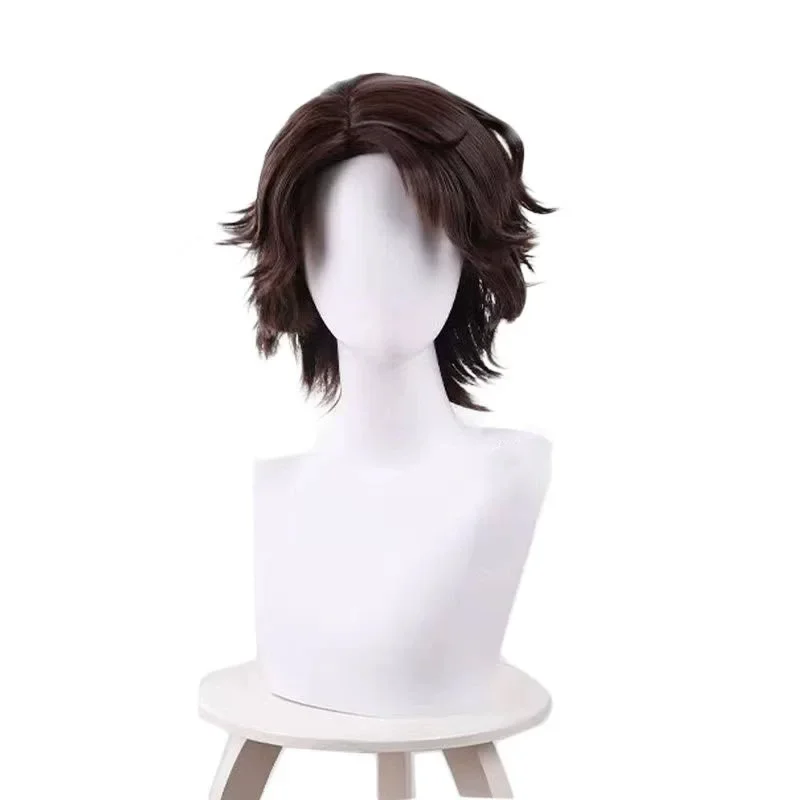 Black Brown Marionette Cosplay Wig Anti-Curl Hair Top Shape Rose Net ...