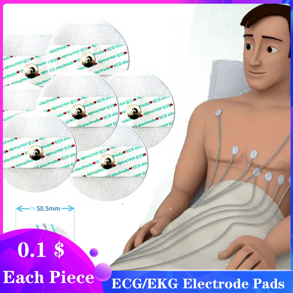 50pcs /100pcs Ecg Ekg Pads Electrodes Medical Disposable Electrode ...
