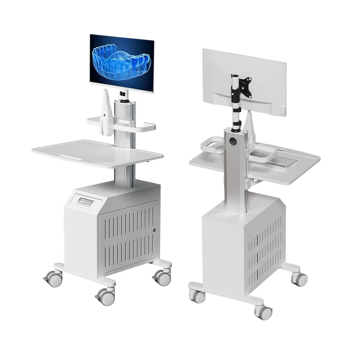 Medical Dental Scanner Cart Intraoral Scanner Trolley Cart Bracket Tray ...
