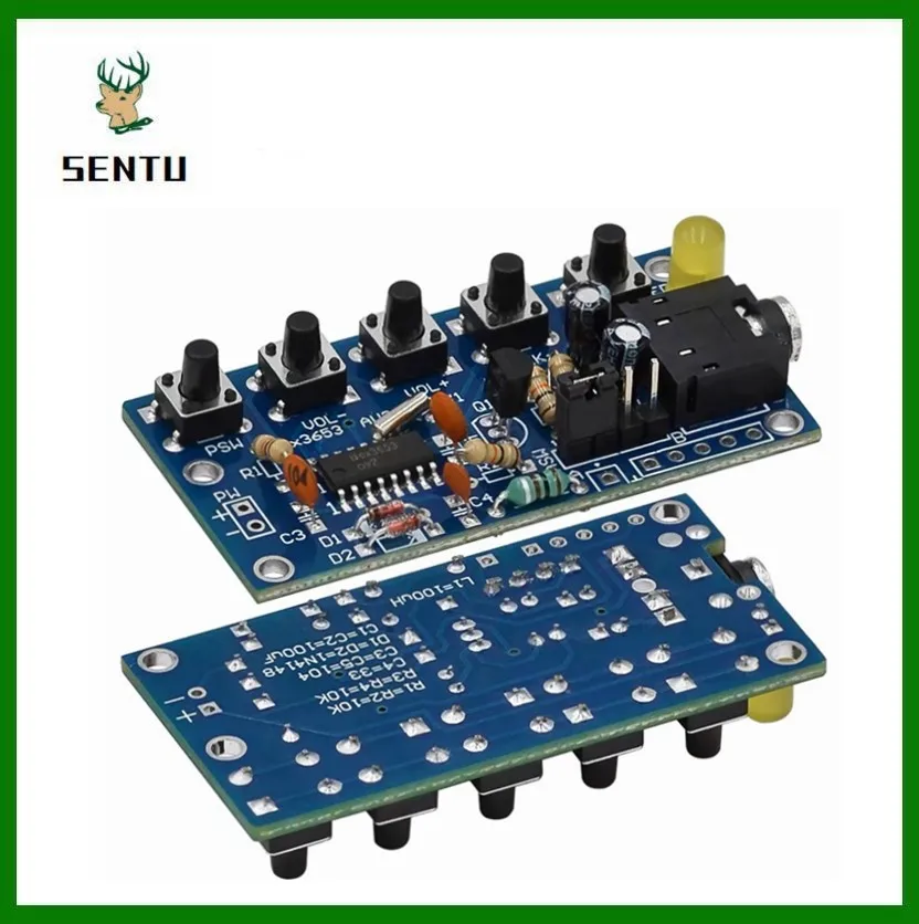 DIY-Electronic-Kits-Wireless-Stereo-FM-Radio-Receiver-Module-PCB-76MHz ...