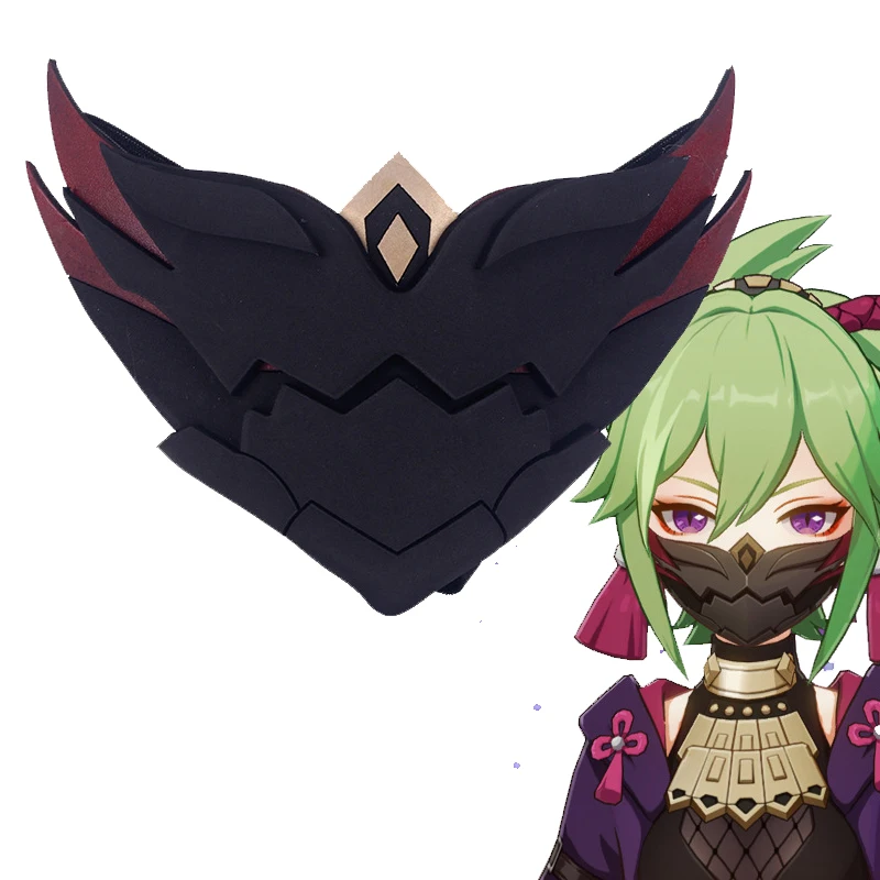Game-Genshin-Impact-Kuki-Shinobu-Mask-Cosplay-Costume-Adult-Unisex-Half ...