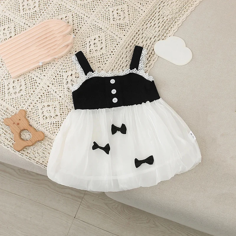 Summer-Girls-Strap-Dress-Baby-Girl-Sweet-Bow-Solid-Color-Strap-Princess ...