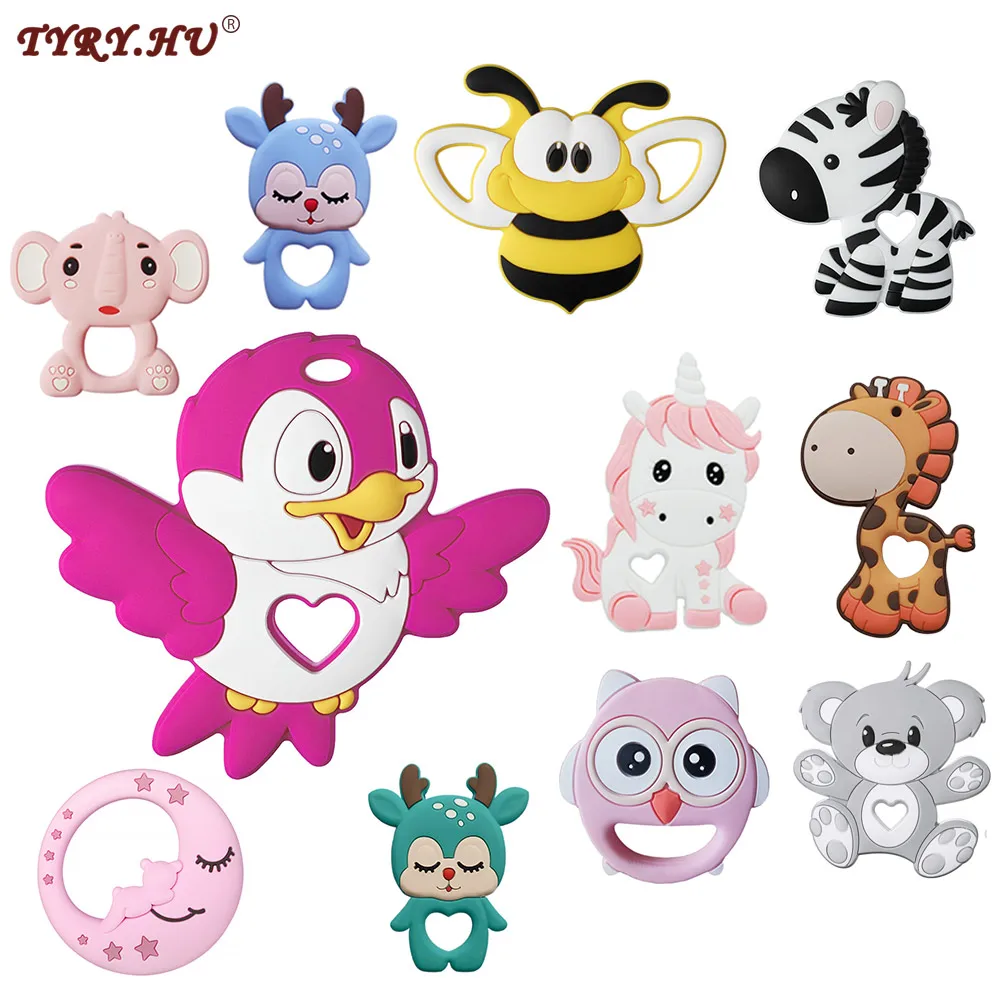 TYRY-HU-1pcs-Baby-Animal-Silicone-Rodent-Bird-Bear-Giraffe-Cartoon-Baby ...