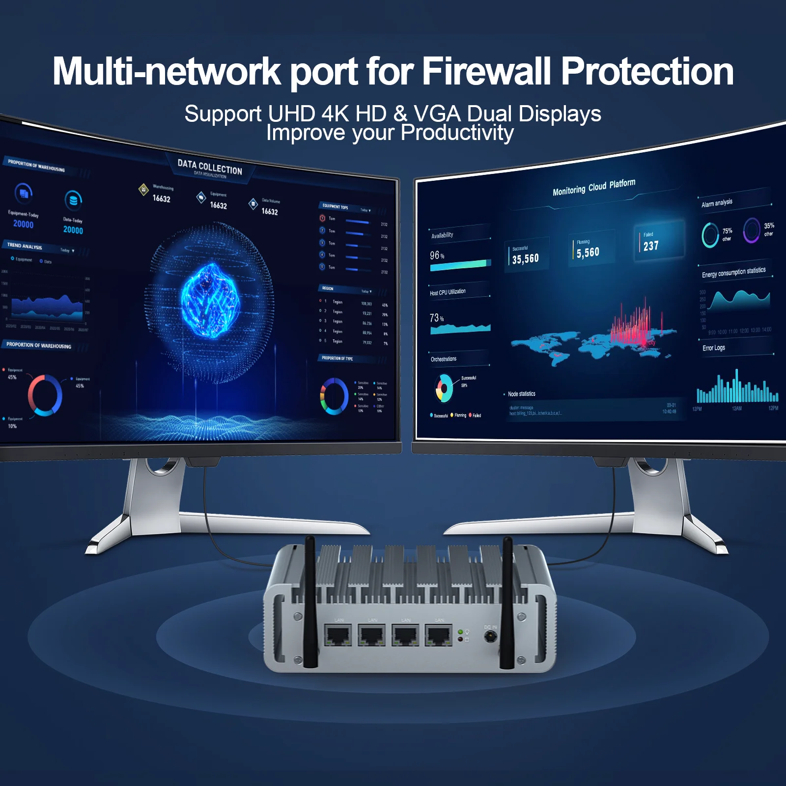 HYSTOU Firewall Mini PC Soft Router Intel Celeron J4125 DDR4 8G 16G HD ...