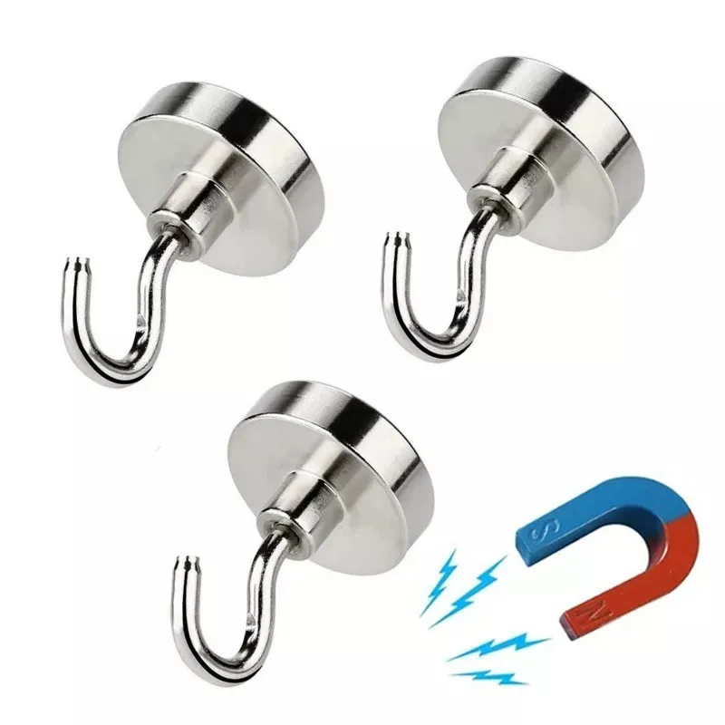 Magnetic Hook for Kitchen Bathroom Workplace Wall Mount Magnet Hanger ...