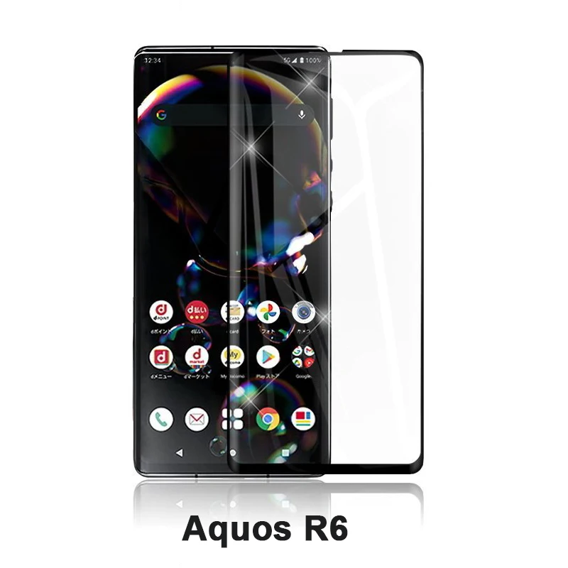 3d Curved Tempered Glass For Sharp Aquos Zero2 R6 Black Edge Screen ...