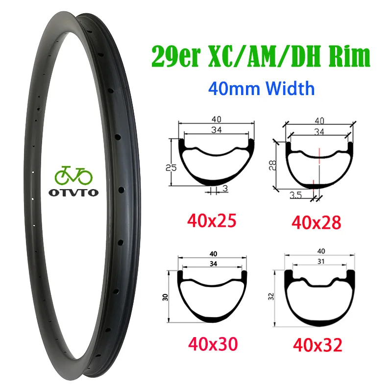 Carbon Rim 29 Am Dh Xc 40mm Wide 40x25 40x28 40x30 40x32 Symmetry ...