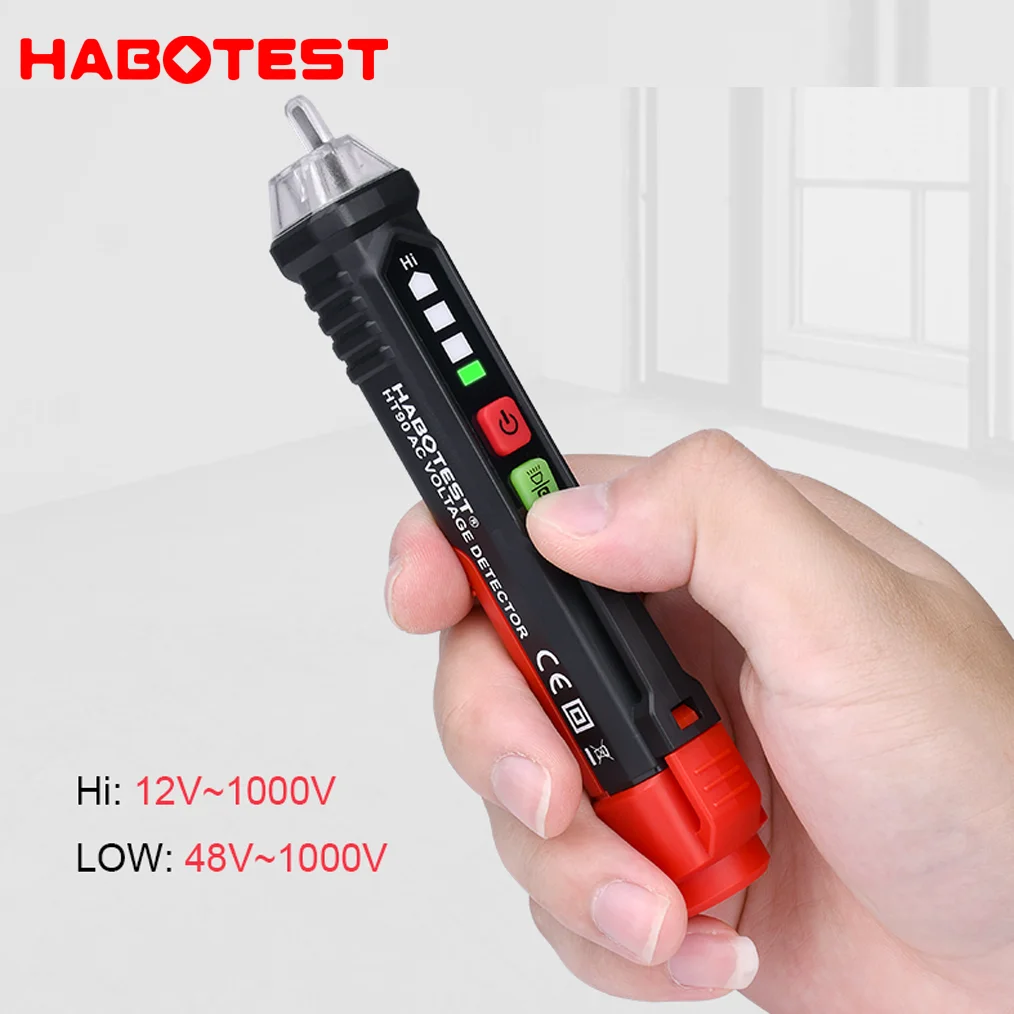 Non Contact AC Voltage Detector Tester Pen Voltage Indicator Wall Plug ...