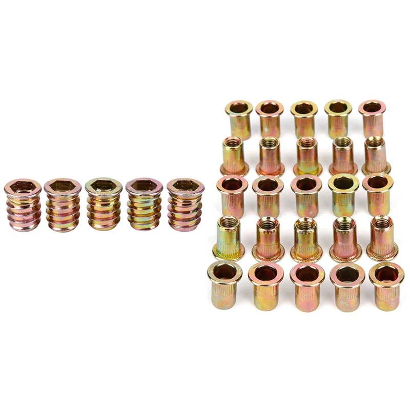 Inserto roscado de 5 piezas M10 X 20 Mm y 25 piezas M8, tuercas ...
