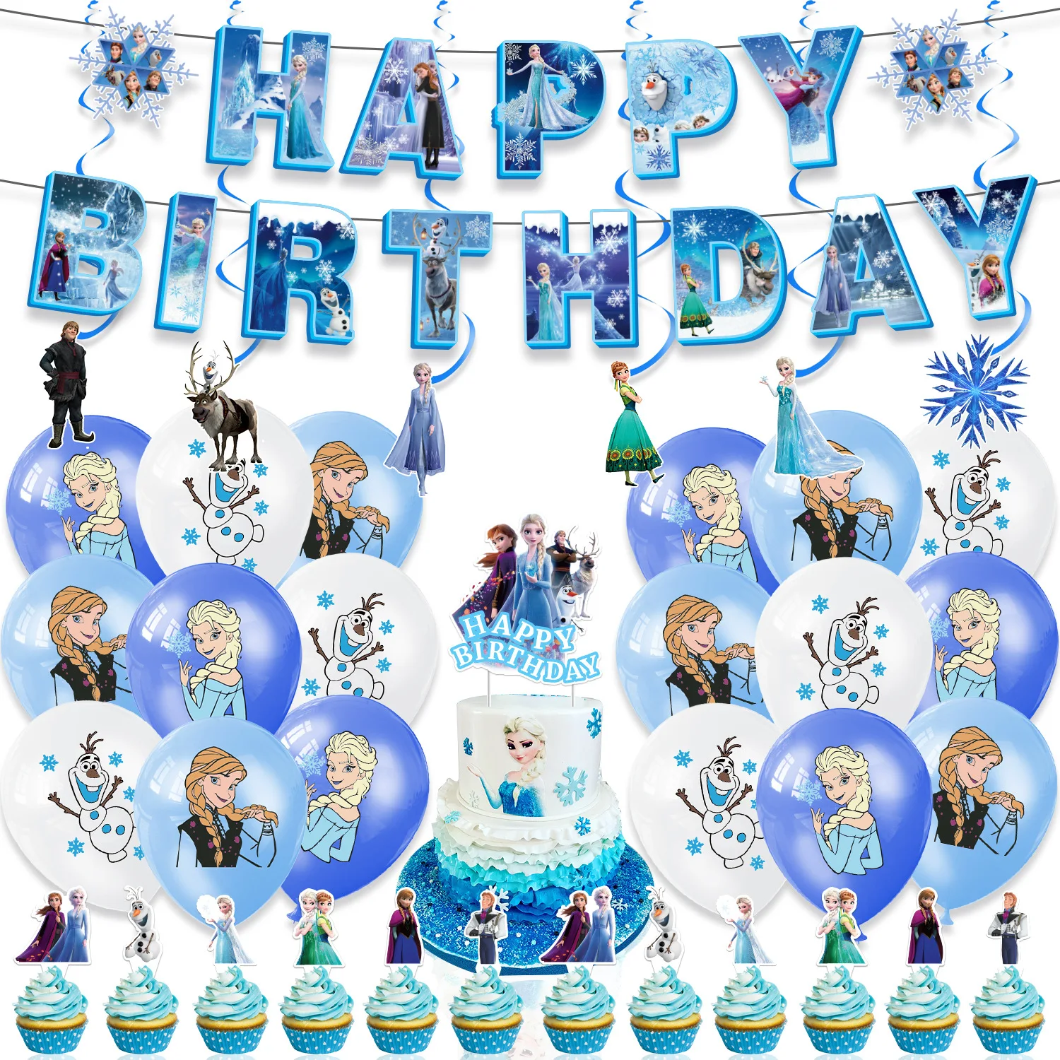 Frozen Happy Birthday Banner