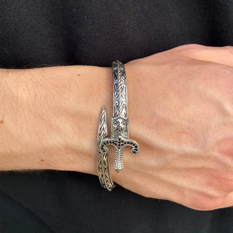 Retro Classic Creative Sword Shaped Bracelets for Men and Women Fashion ...