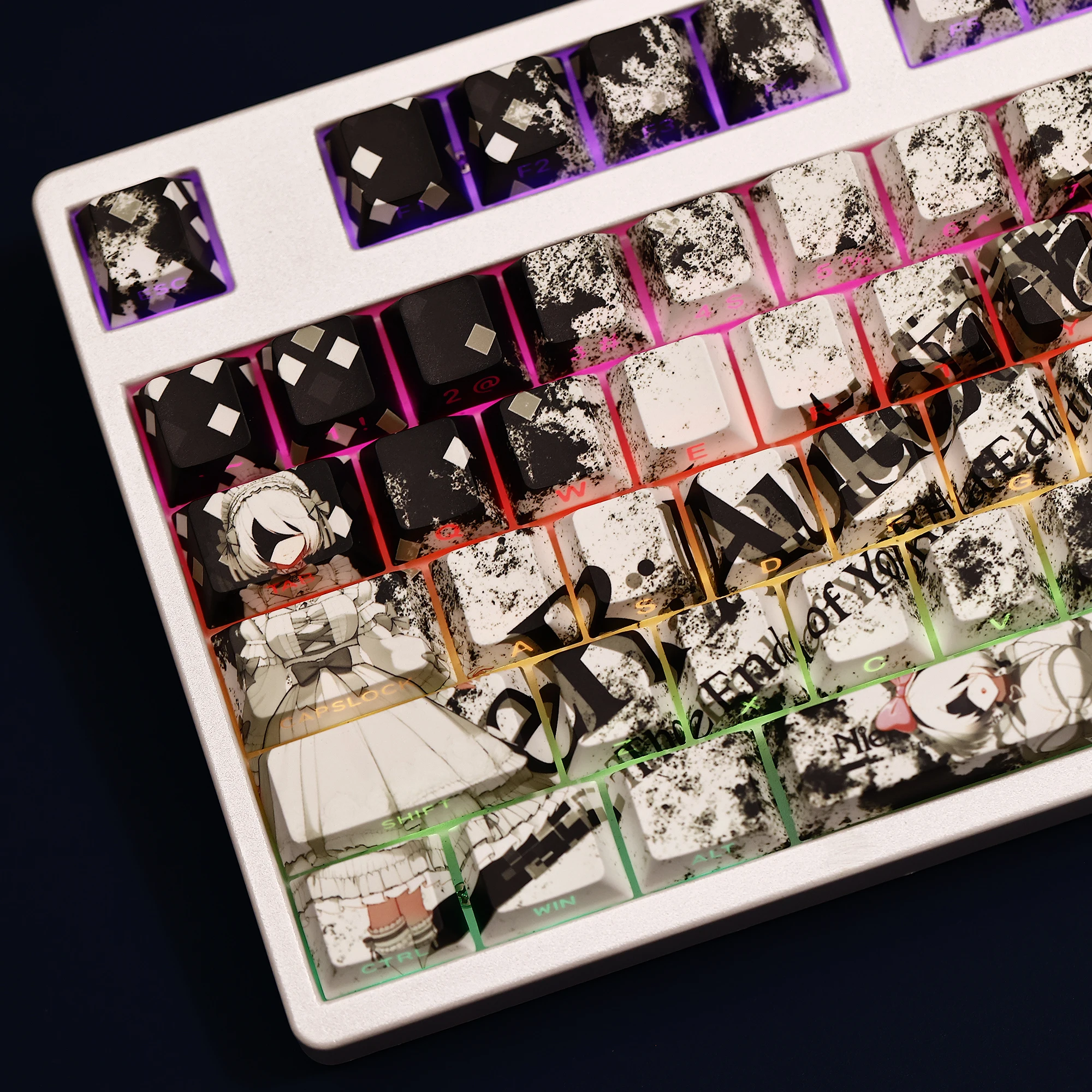 108 Keys/Set NieR: Automata 2B Games Anime Sexy Cute Girl Custom PBT ...