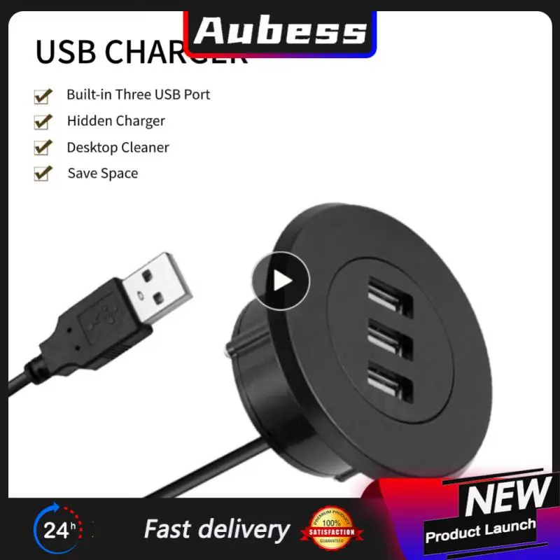 Ports-Usb-2-0-Hub-In-desk-Mounting-For-Laptop-Pc-Computer-5cm-Grommet ...