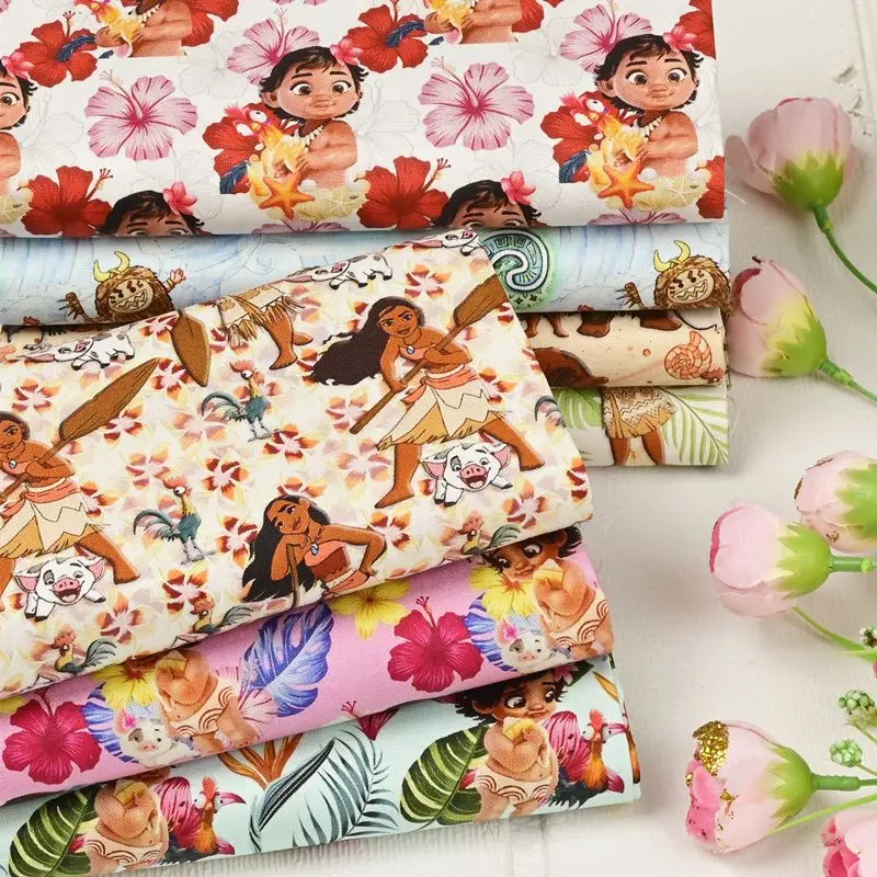 New Arrival Disney Animated Film Moana Print Cotton Fabric By The Yard ...