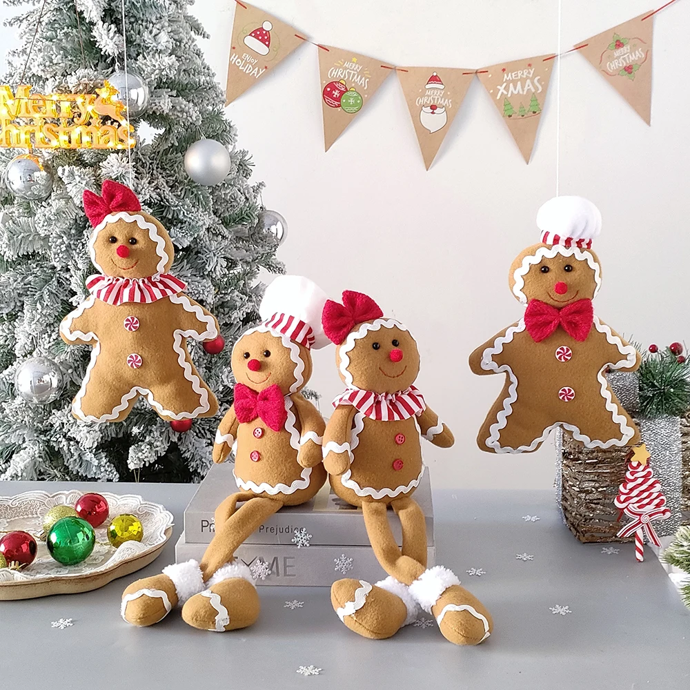 Natal-Tema-Gingerbread-Man-Doll-rvore-pendurada-ornamento-Kids-Gift-Toy ...
