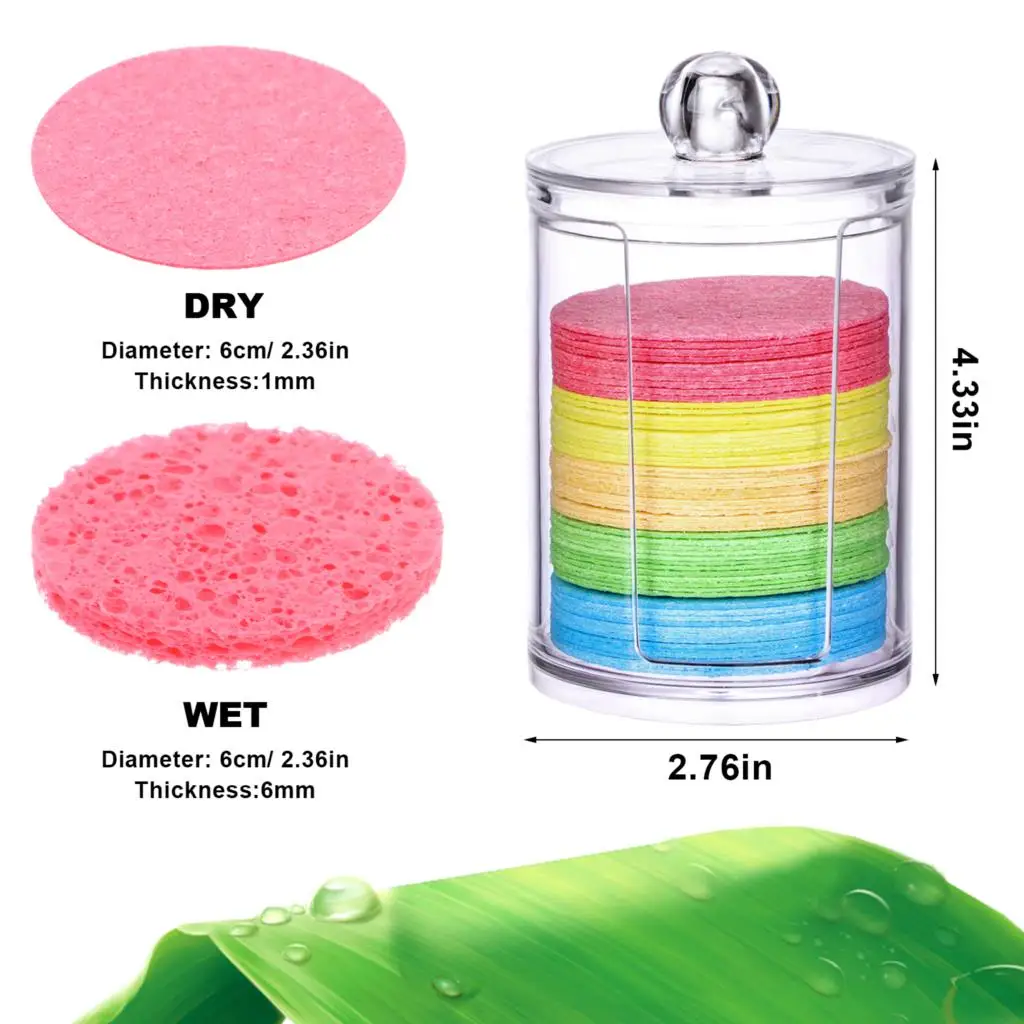 100pcs-Natural-Wood-Pulp-Sponge-Cellulose-Compress-Cosmetic-Puff-Facial ...