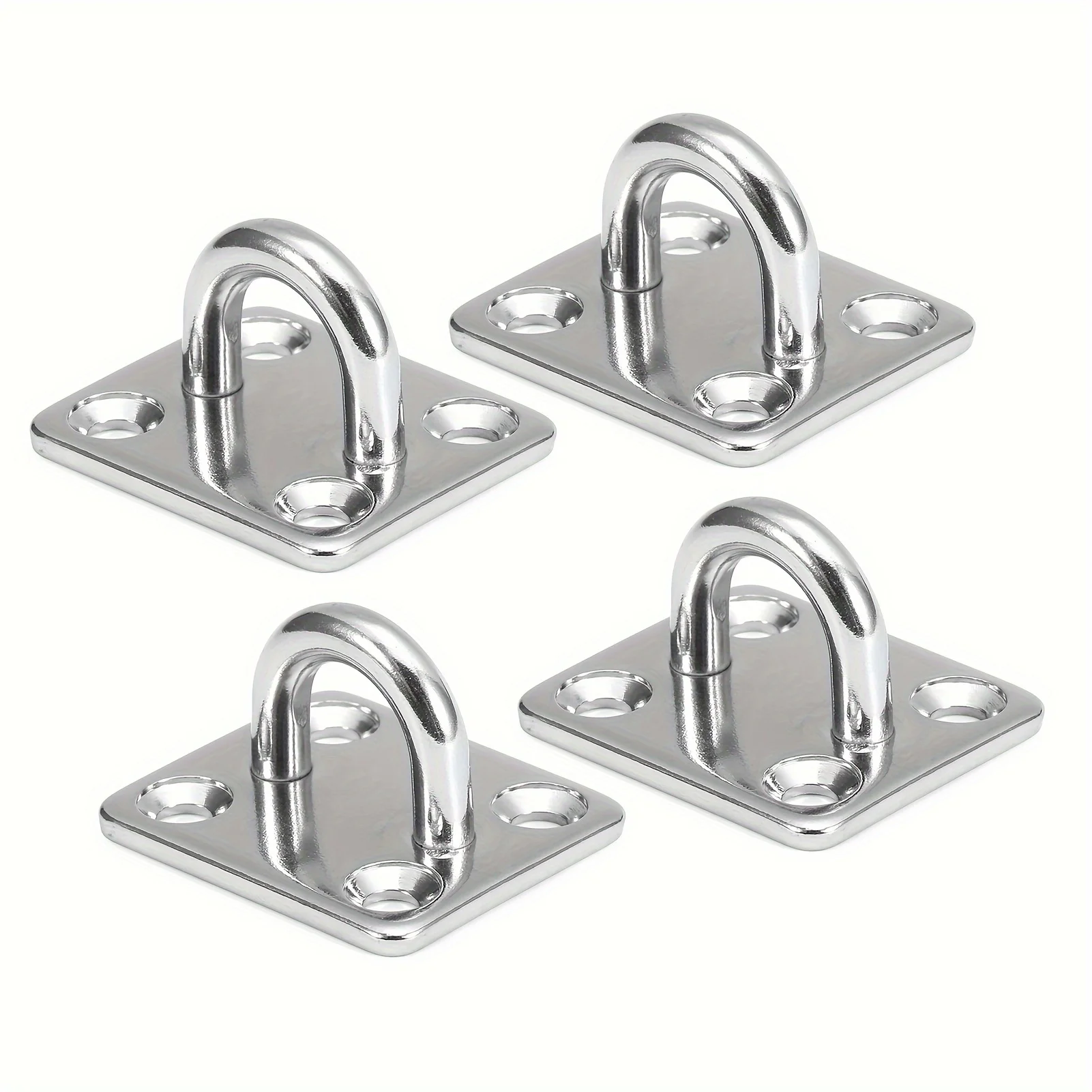 4 Pcs Heavy Duty Eye Pad Plate 304 Stainless Steel Ceiling Hooks Pad ...