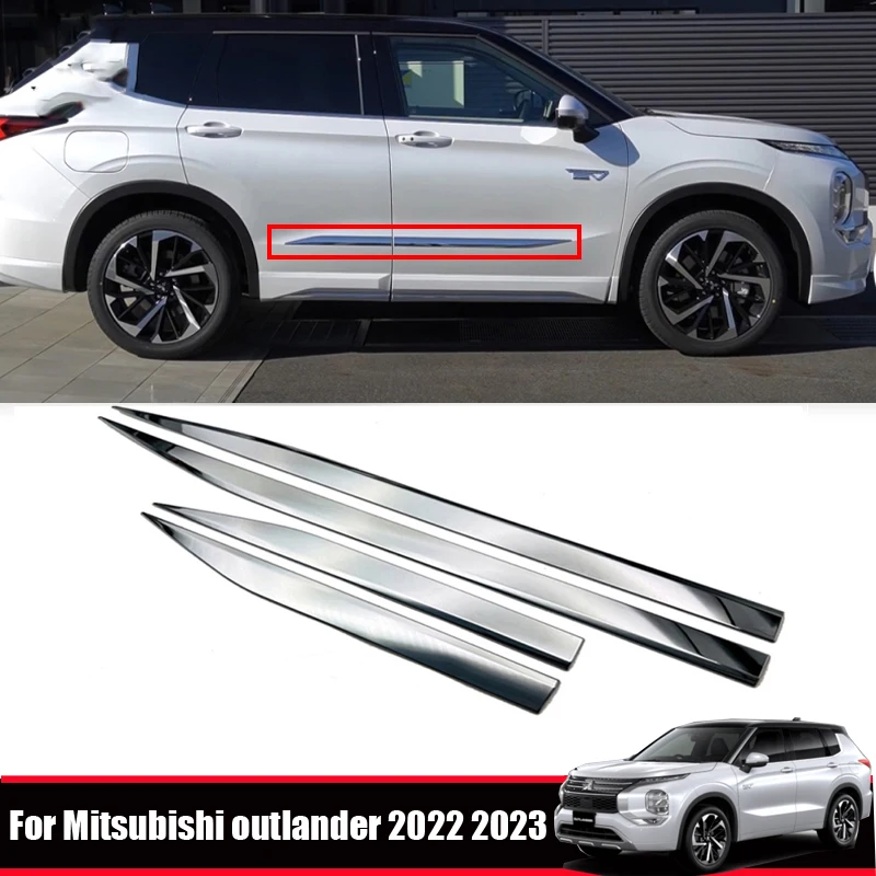 For Mitsubishi Outlander 2022 2023 ABS chrome Side Door Body Molding ...