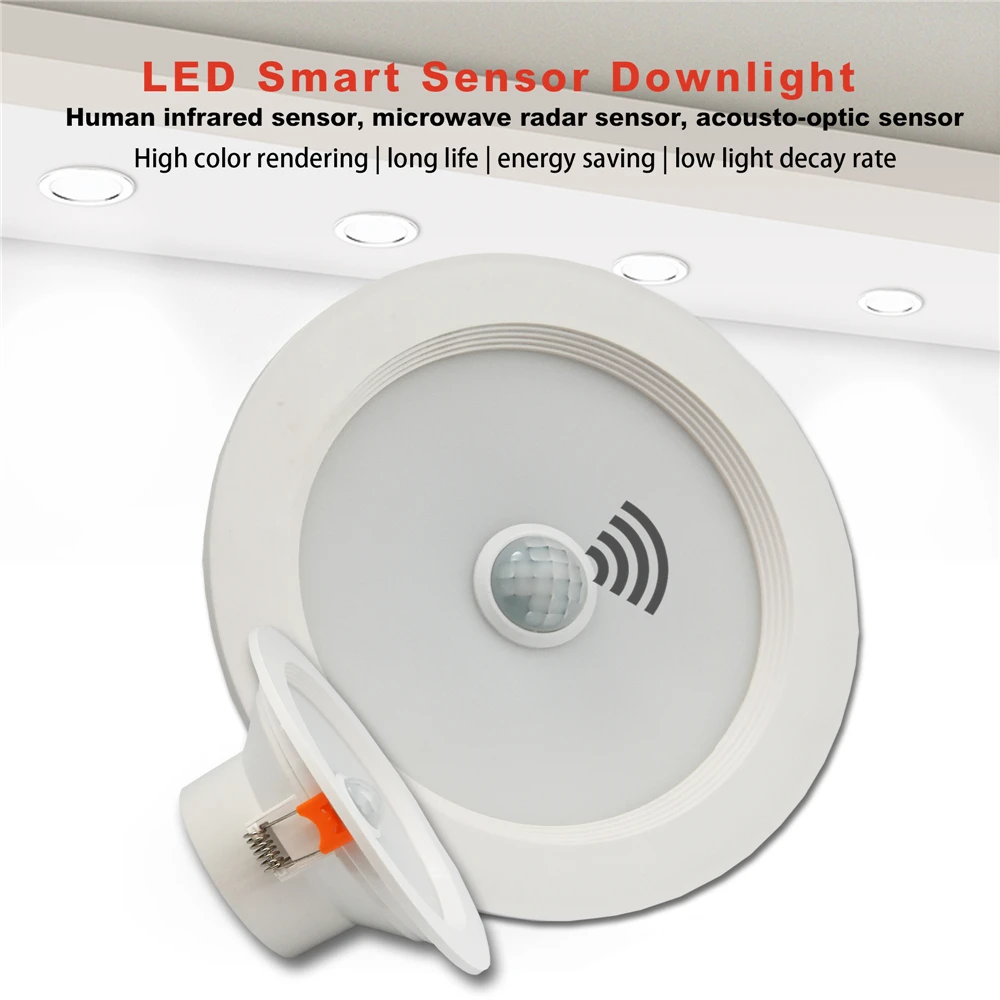 LED-Downlight-Recessed-PIR-Motion-Sensor-LED-Ceiling-Lamp-Spot-Light-3W ...