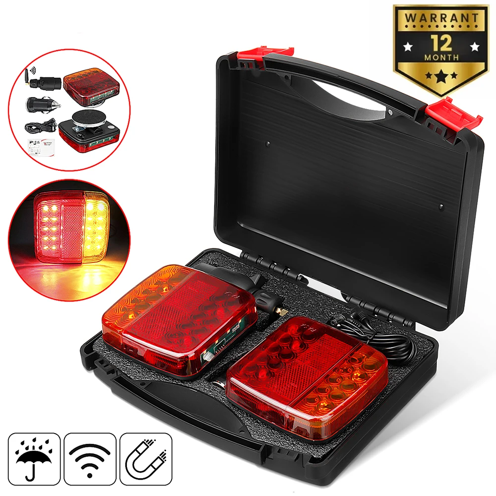 Rechargeable-Wireless-Magnetic-LED-Truck-Tail-Light-Trailer-Rear-Light ...