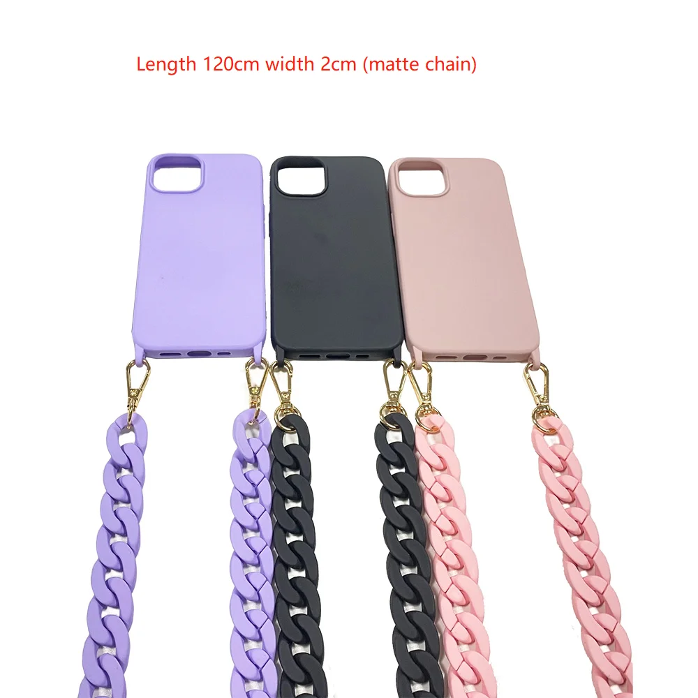 New Color Matte Acrylic Phone Case Chain Women Portable Acrylic Bag ...