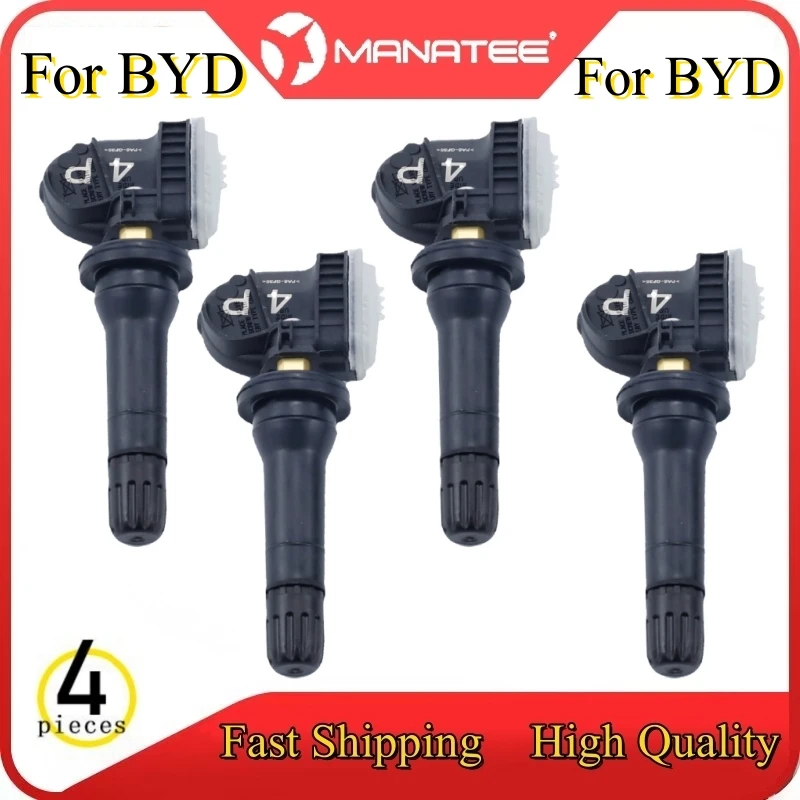 4PCS Tire Pressure Sensor 433Mhz For BYD Han Qin Song Tang BYD Dolphin ...