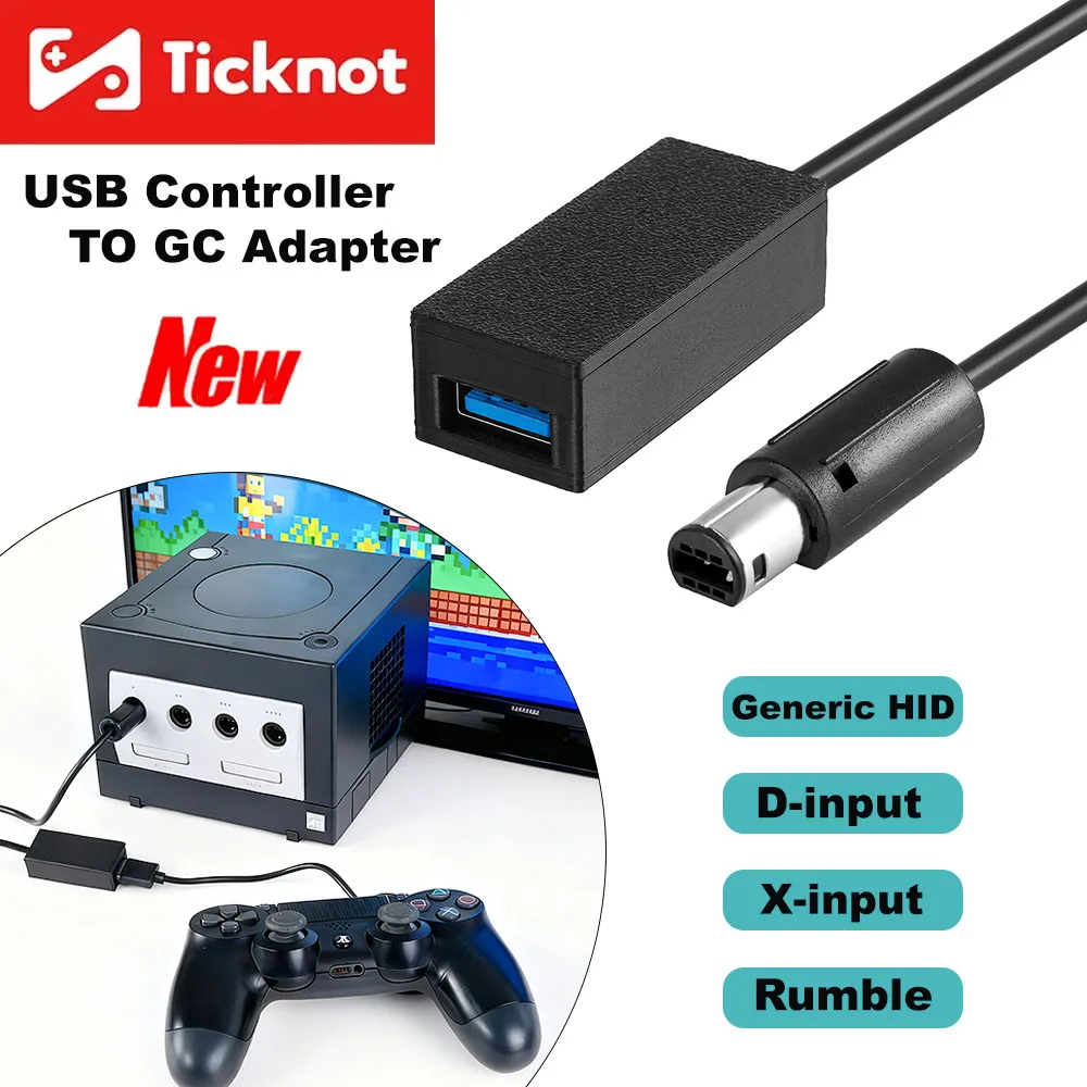 Controlador USB a adaptador GC Adaptador USB GC para consola de juegos ...