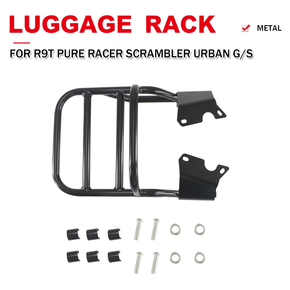 Motorcycle-Rear-Seat-Rack-Luggage-Carrier-With-Handle-Grip-Support-For ...