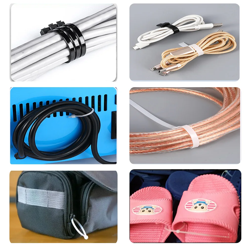 ACCESSOIRES POUR CABLE,5x250mm--Sac de 100 attaches de câble, sangles ...