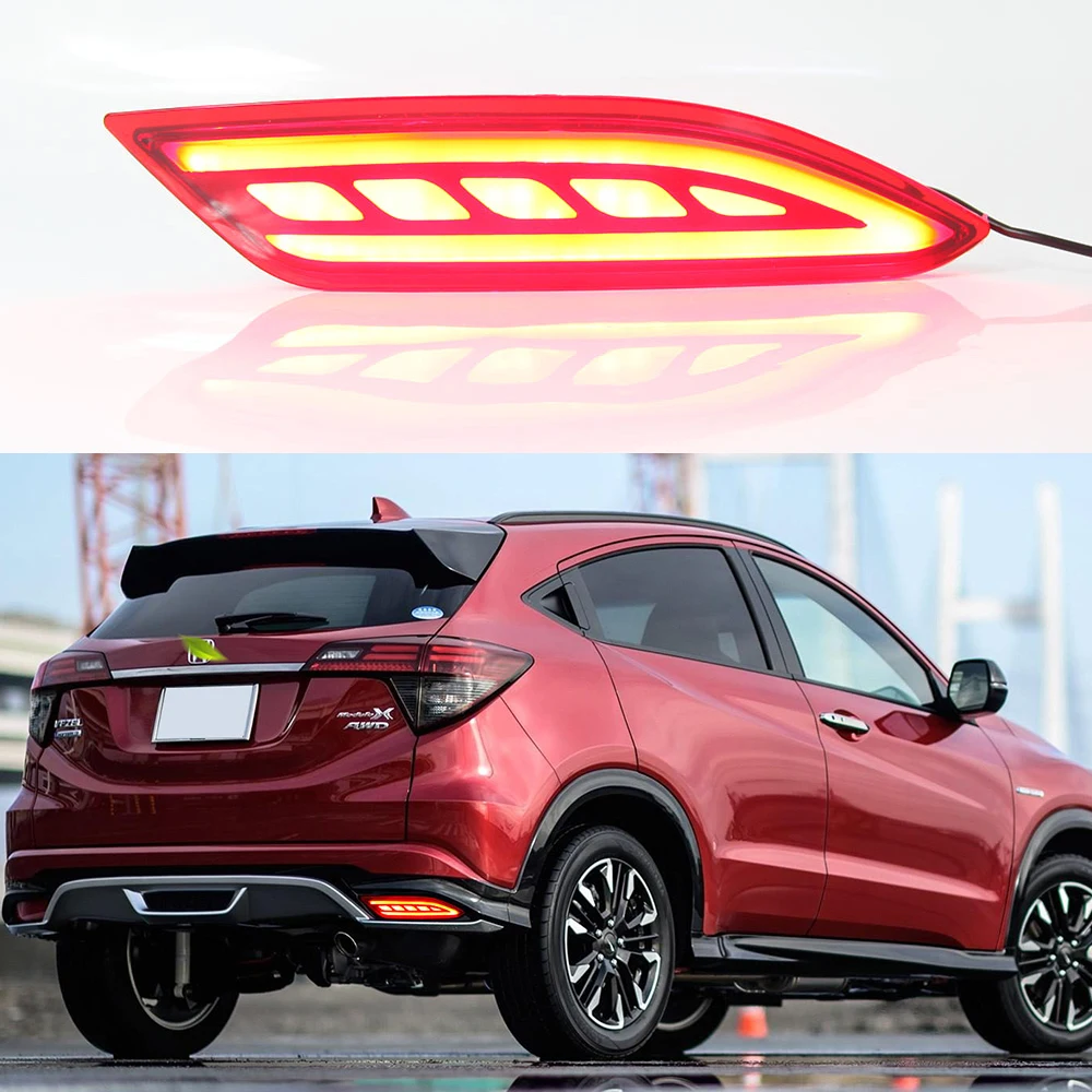 1 Pcs Led Rear Reflector For Honda Hrv Vezel 2015 2016 2017 2018 2019 ...