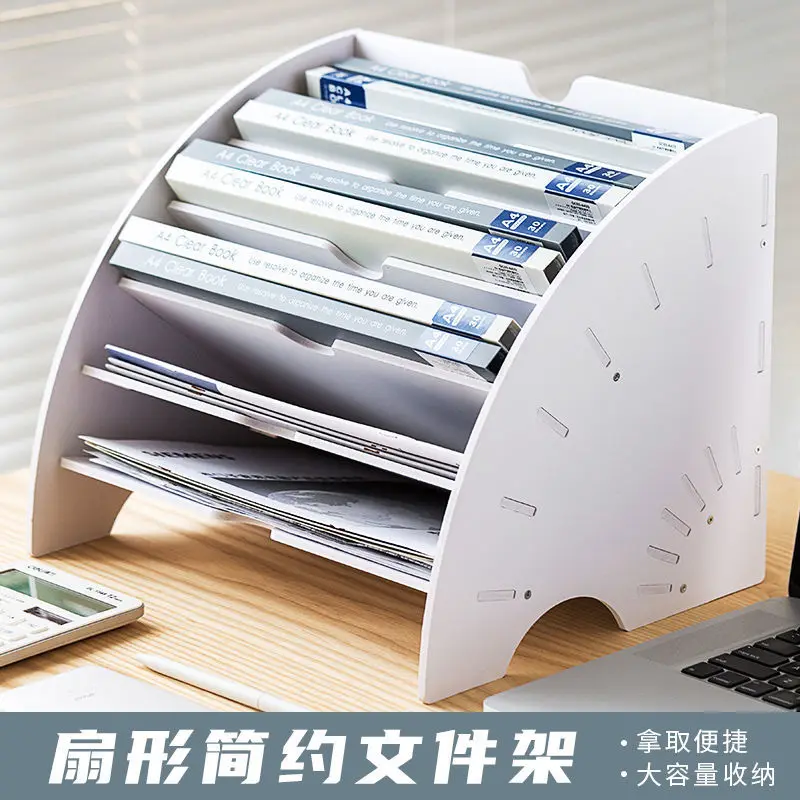 File Shelves Multi-layered Shelf Desktop Document Storage Rack A4 Data ...