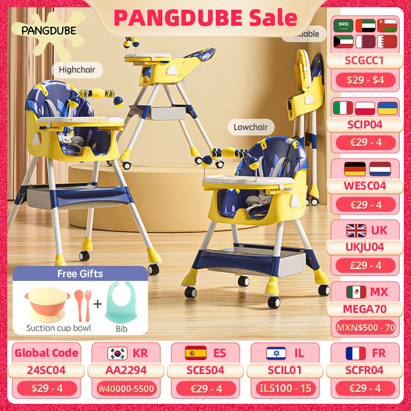 PANGDUBE-Baby-High-Chair-to-Eat-Reclining-Infant-Baby-Eating-Chair-with ...