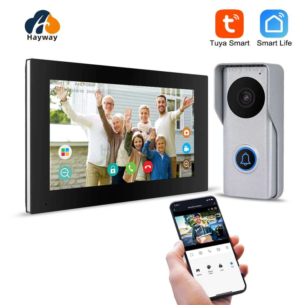 Hayway-7-Inches-Video-Intercom-Tuya-Smart-Home-Video-Door-Phone-System ...