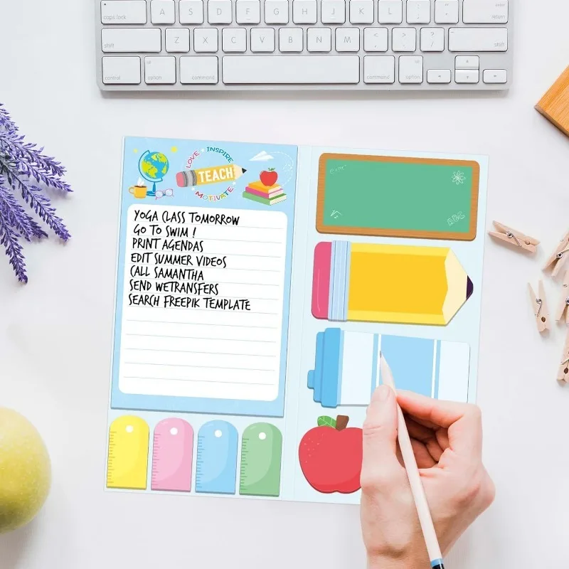 1 Pc Cute Cartoon Sticky Notes Set Teaching Supplies Shaped Note Pads ...