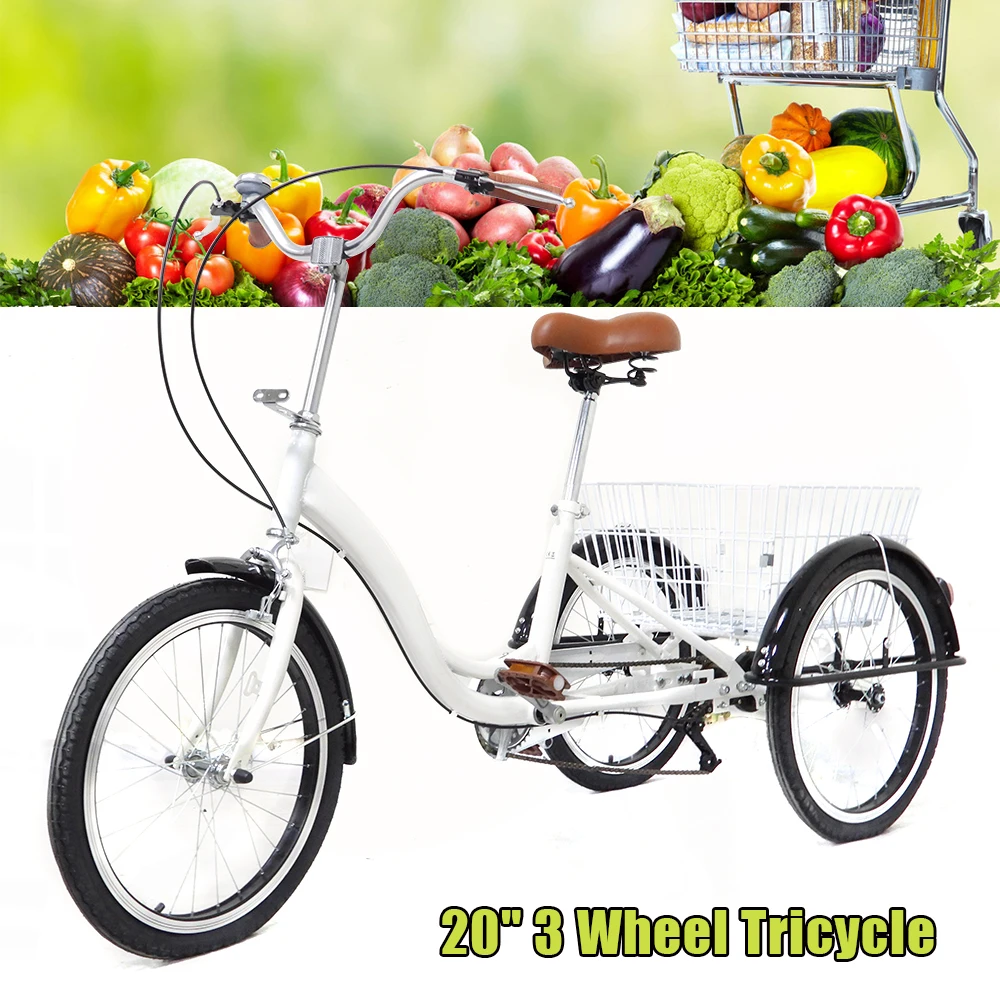 20-Inch-3-Wiel-Fiets-Volwassen-Enkele-Snelheid-Driewieler-Trike-Fiets ...