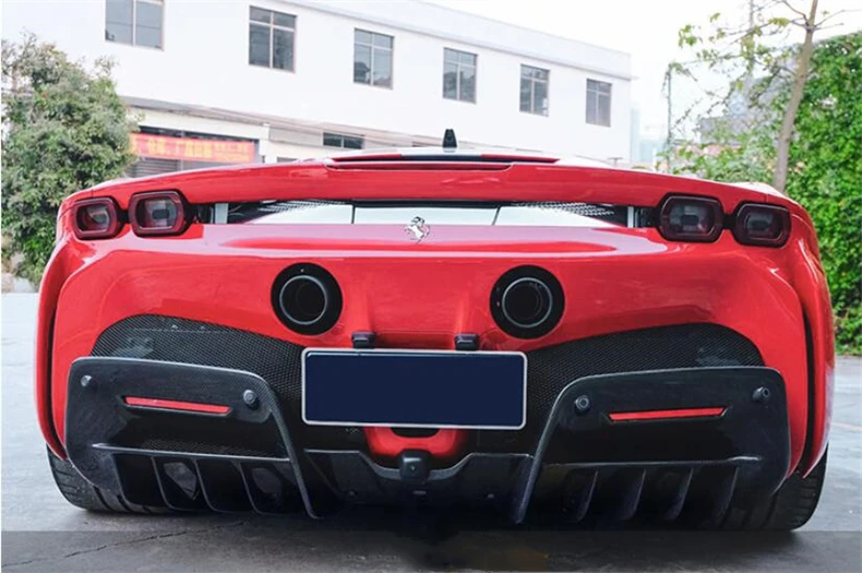 High Quality REAL Dry Carbon Fiber For Ferrari SF90 2020 2021 2022 2023 ...