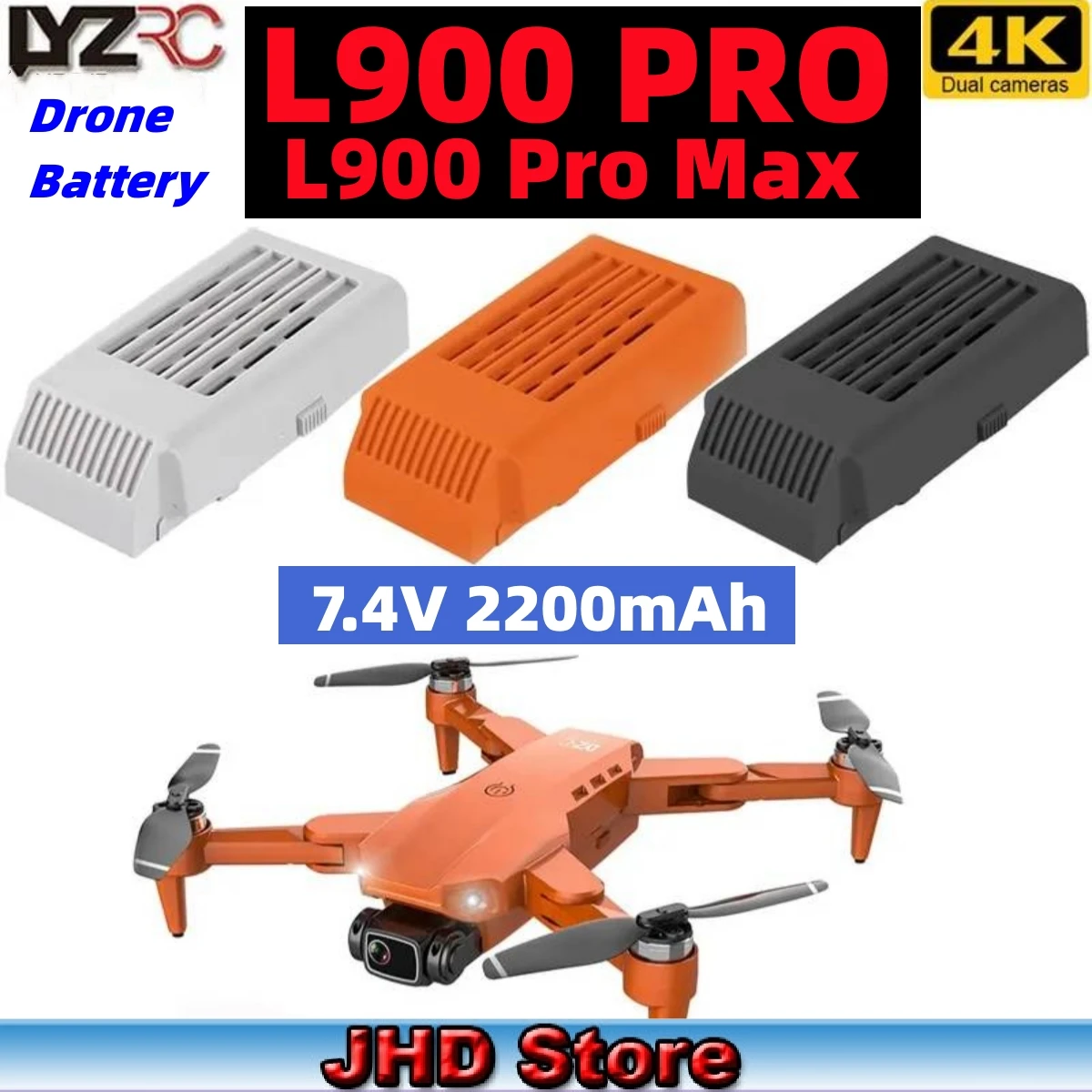 JHD-Bateria-Drone-L900-Pro-Original-LYZRC-L900-PRO-MAX-Drone-Battery ...