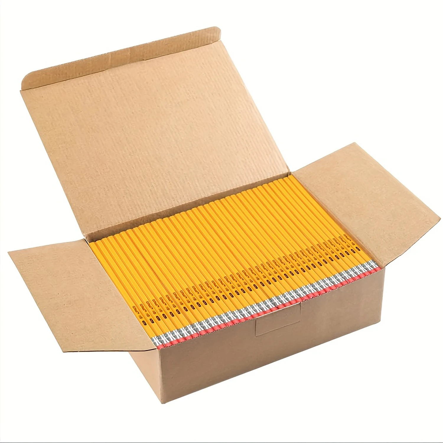 Wood-Cased Pencils, Unsharpened, 2 HB Soft, Yellow, 12/24/50/100/150 ...