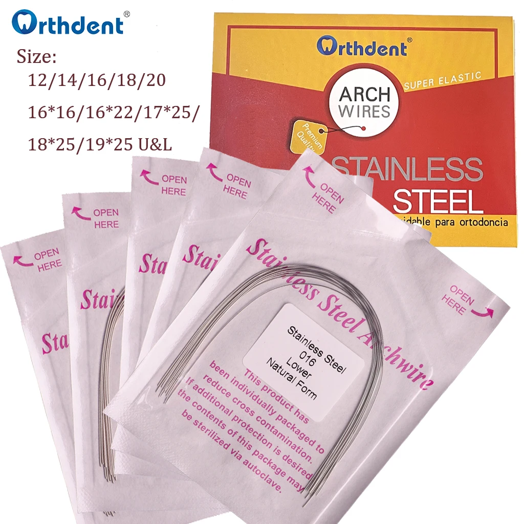 50-Pcs-Orthodontics-Wire-Dental-Stainless-Steel-Arch-Super-Elastic ...