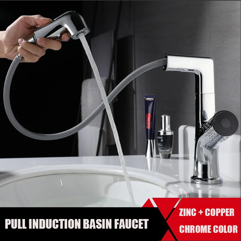 Electroplated-Chrome-Two-Function-Lifting-Pull-Out-Induction-Digital ...