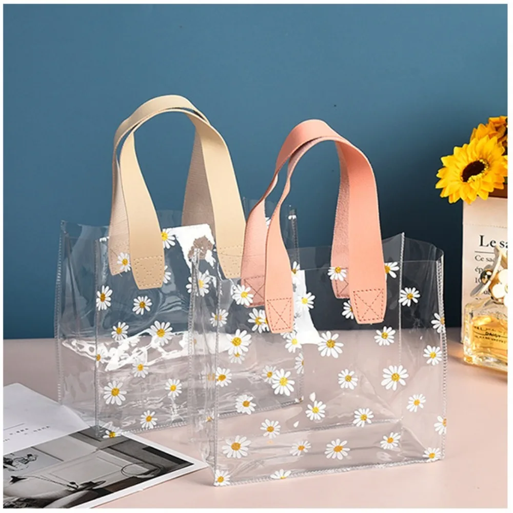 Brand New PVC Clear Tote Bag Handle Transparent Waterproof Storage Bag ...