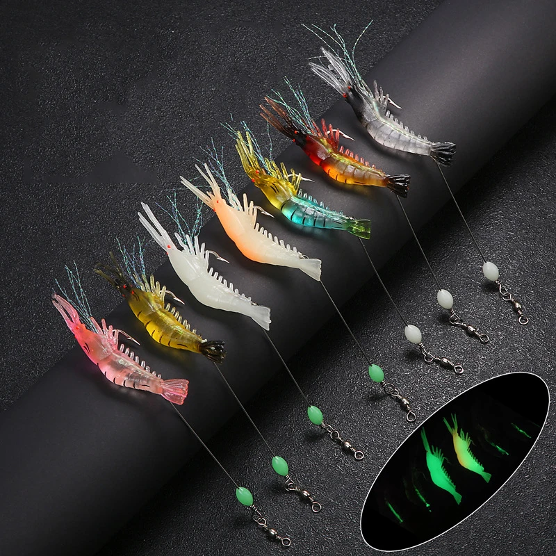 Silicone Prawn Shrimp Fishing Lure Hook Bait | Shrimp Silicone Luminous Bait - 1pc - Aliexpress