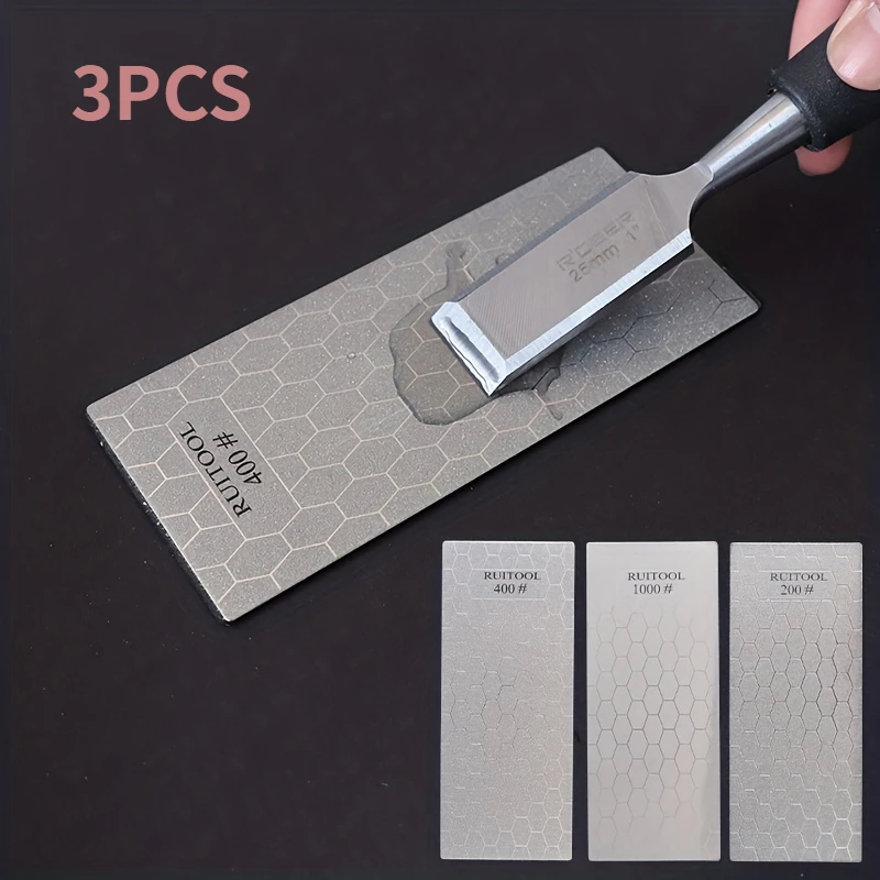 3Pcs Diamond Sharpening Stone Dry And Wet Grinding Whetstone Coarse ...