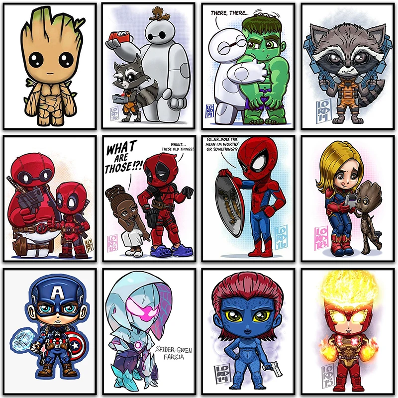 5D-Diamond-Painting-Disney-Marvel-Groot-Superhero-Baymax-Star-Wars-Full ...