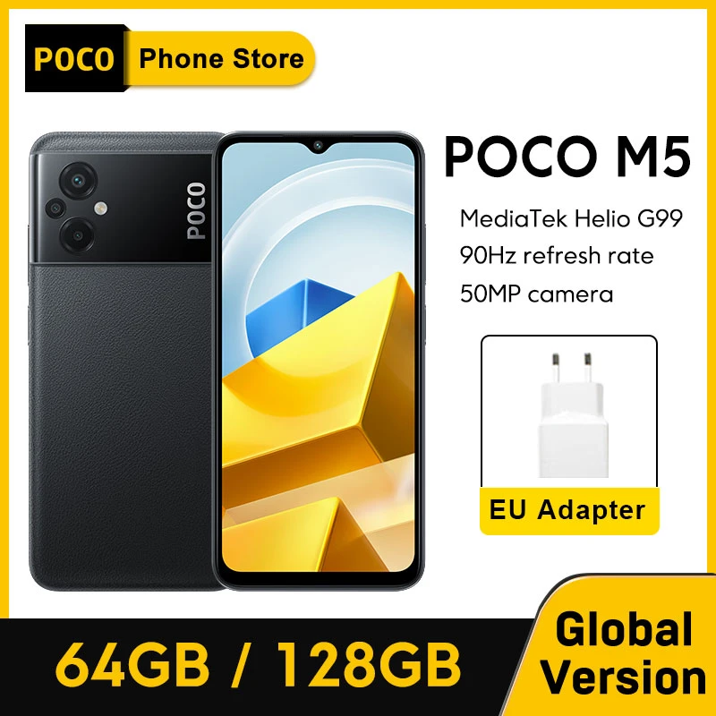 【estreia Mundial】global Versão Poco M5 Smartphone 64gb/128gb Mtk G99 ...