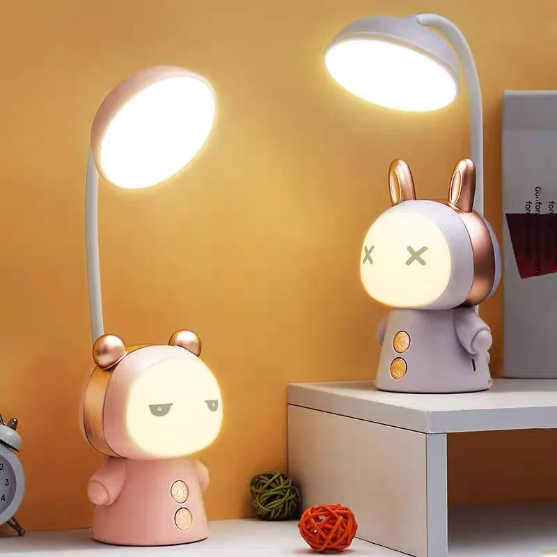 Cute-LED-Desk-Lamp-Usb-Rechargeable-Dimmable-Study-Table-Lamp-Portable ...